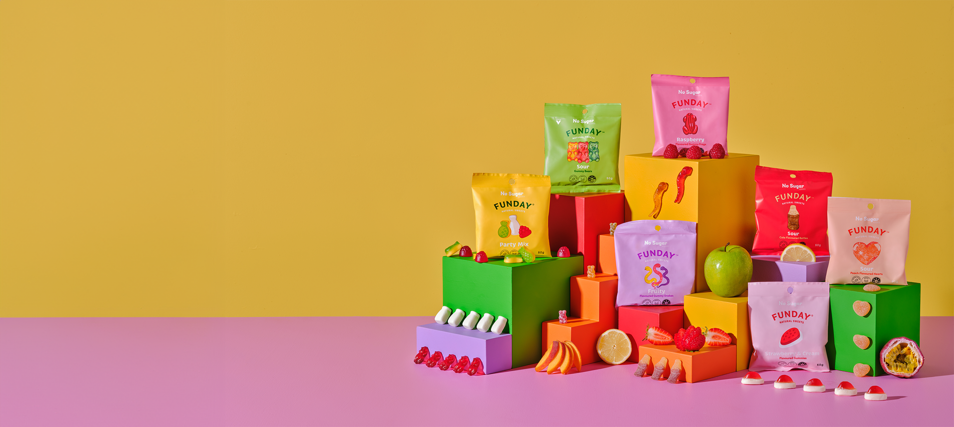 FUNDAY Natural Sweets - No Sugar Added, No Sugar Alcohols, Prebiotics