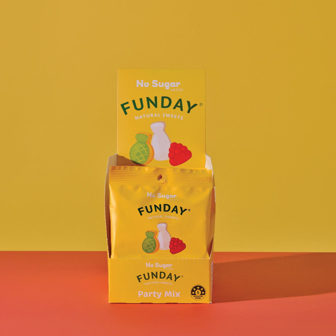 Party Mix 12 Bags – No Sugar Added – FUNDAY Sweets – FUNDAY Natural Sweets