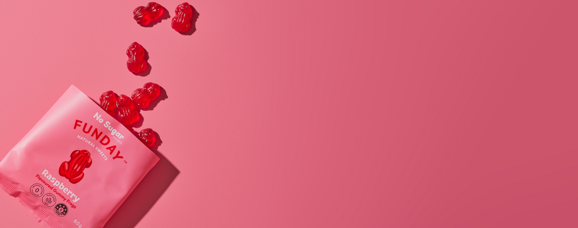 Raspberry Gummy Frogs – No Sugar Added – FUNDAY Sweets – FUNDAY Natural ...